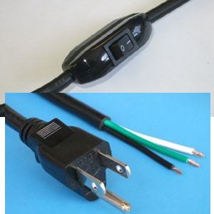 6FT POWER CORD w/Rocker Switch
