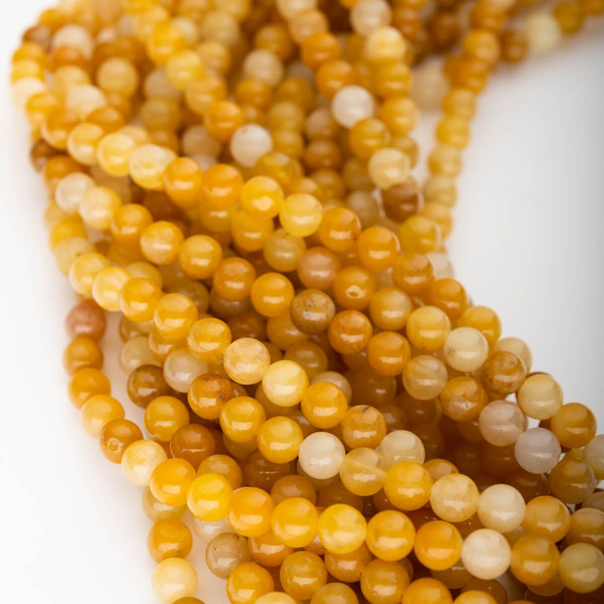 6mm Natural Yellow Jade