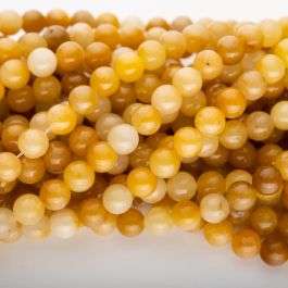 8mm Natural Yellow Jade
