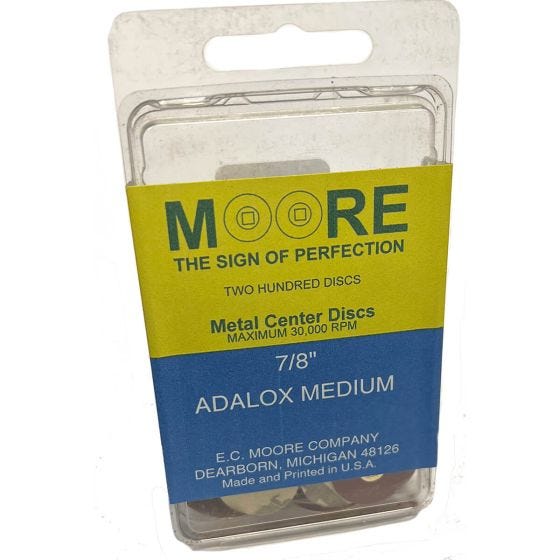 Moore's Adalox Sanding Discs 7/8"- Box of 200 - Available in Coarse ...